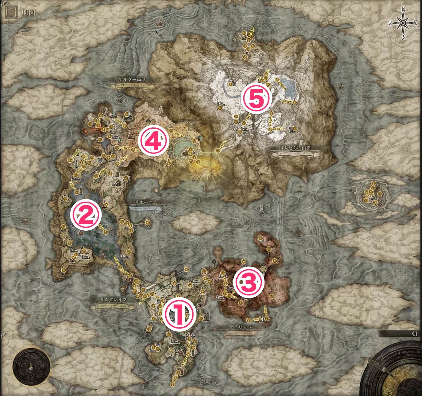 【エルデンリング】全体マップ一覧と地図の見方｜DLC対応 - ゲームウィズ